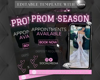 Editable July Booking Flyer Bundle Template DIY Hair Lash Makeup Nail ...