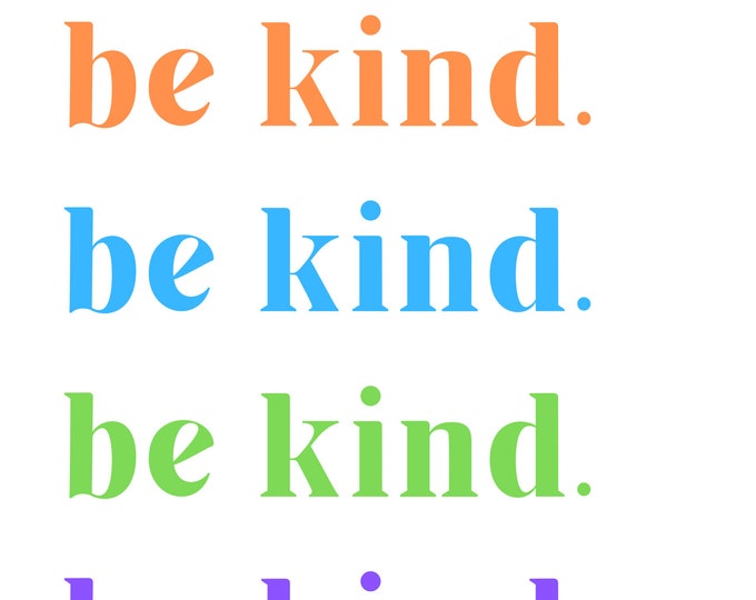 Be Kind Print - Etsy