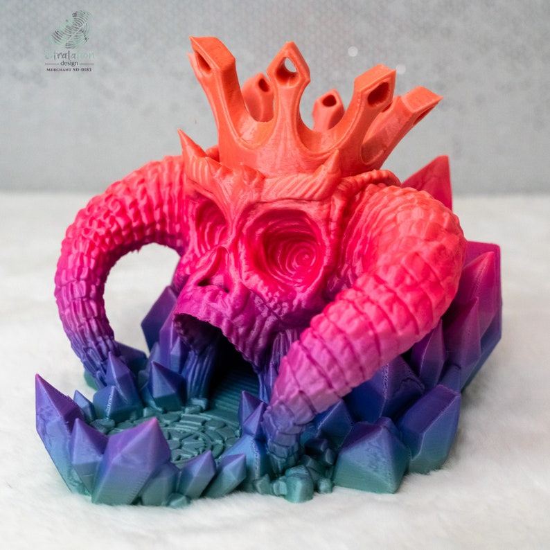 Demon King Dice Tower 3D Printed Dnd Dice Tower - Etsy