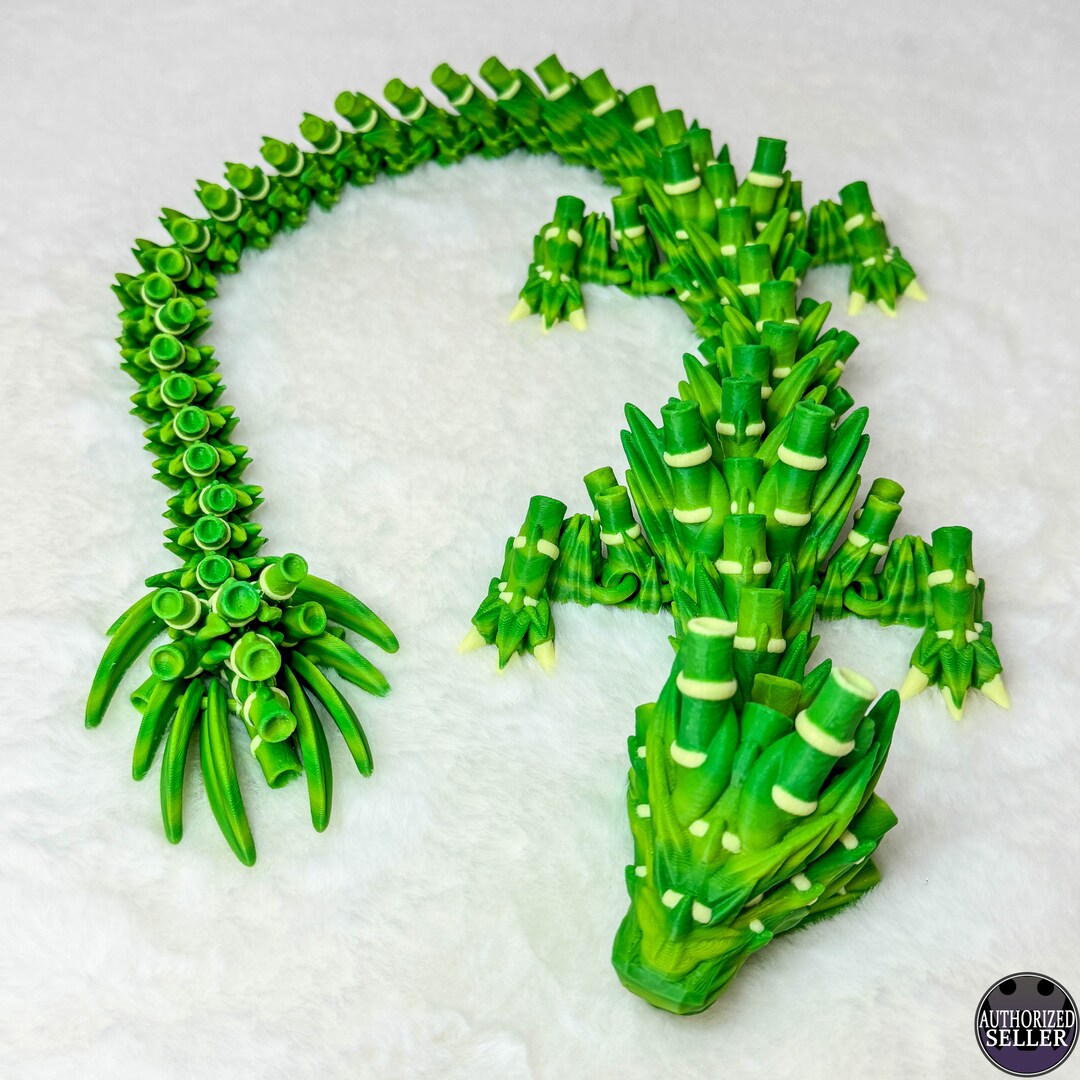 Bamboo Dragon | 3D Printed Articulated Dragon | Fidget Dragon - Etsy