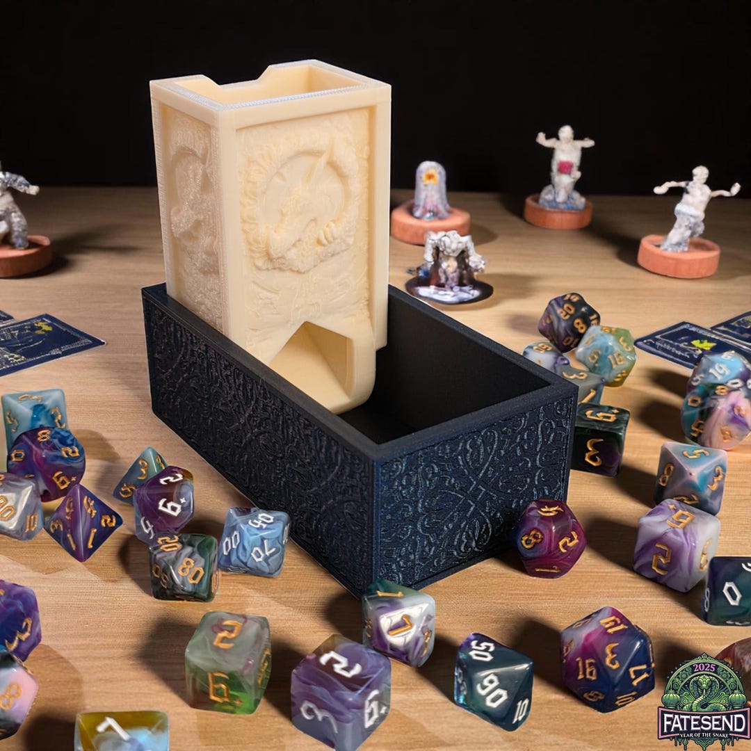 Dragon Folding Dice Tower | 3D Printed Dnd Dice Tower | Dice Roller ...