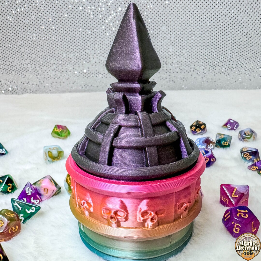 Necromancer Dice Case 3D Printed Dnd Dice Case - Etsy