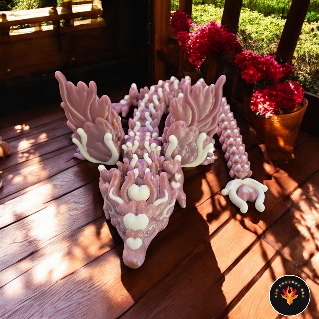 Aphrodite Dragon W/wings | 3D Printed Articulated Dragon | Fidget ...