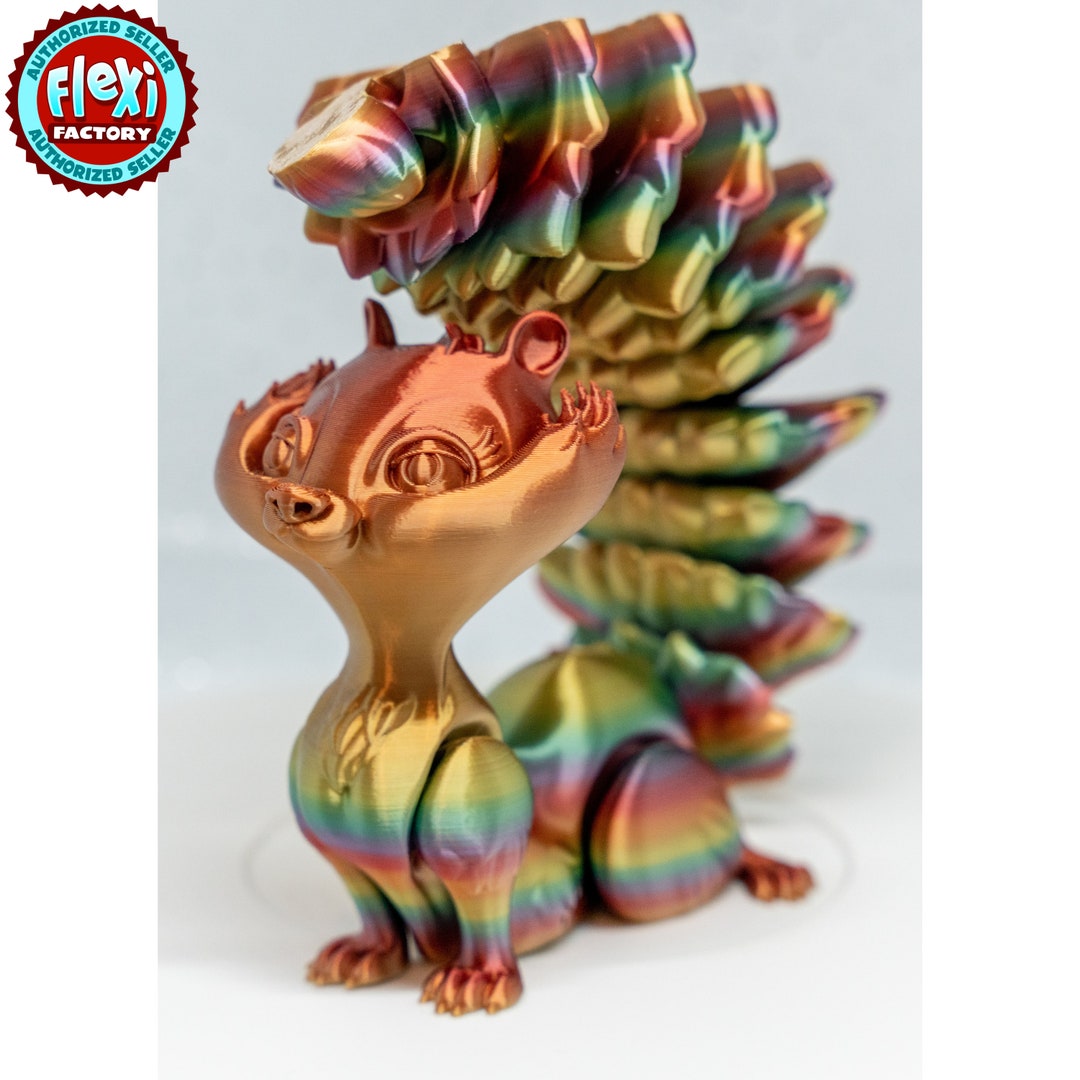 Flexi Squirrel Fidget Toy 3d Printed - Etsy