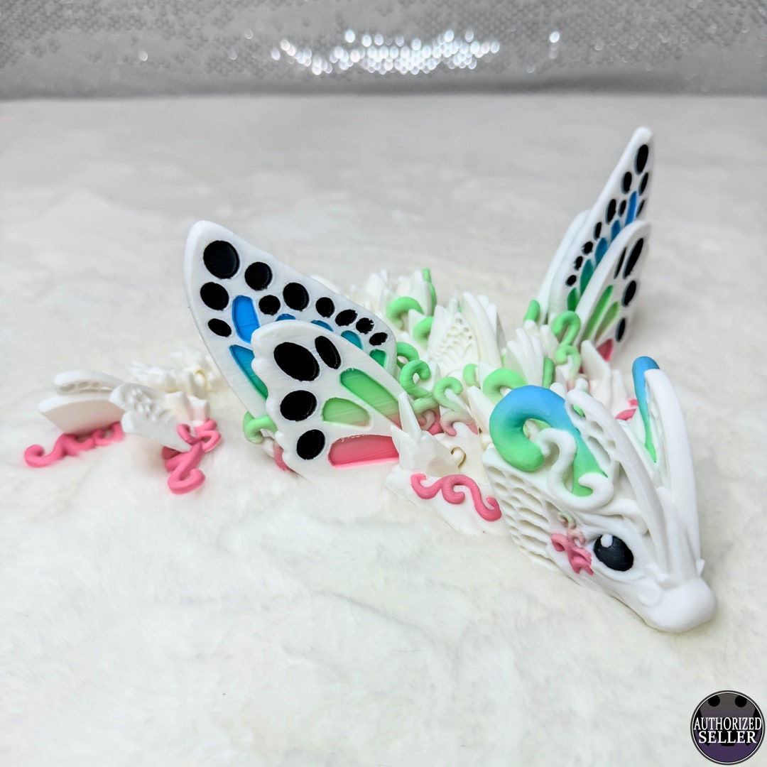 Baby Butterfly Dragon W/wings | 3D Printed Articulated Dragon | Fidget ...