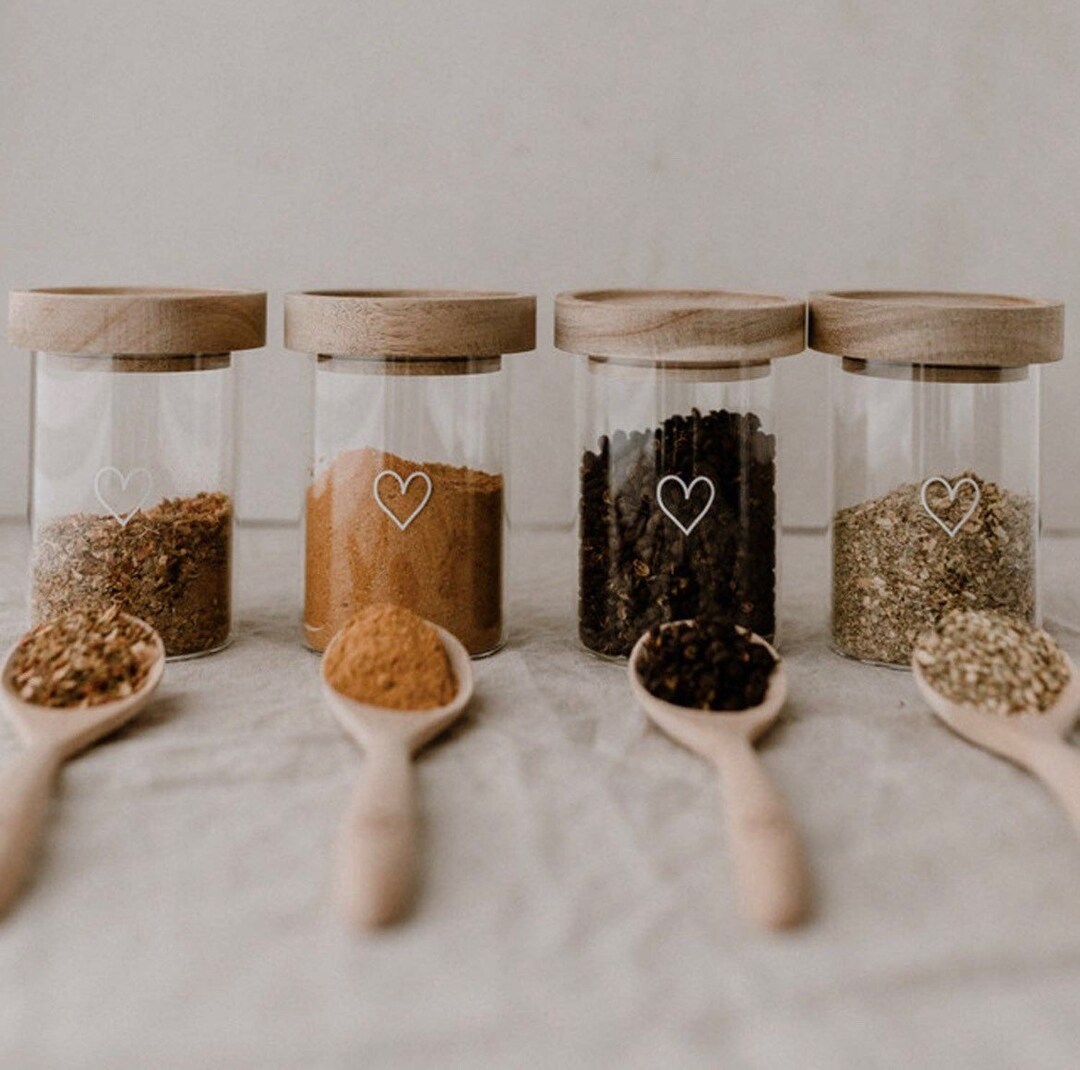 Mini Heart Storage Jars - Etsy