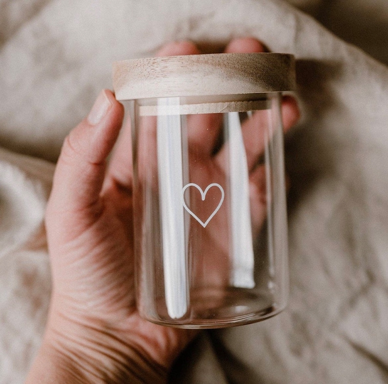 Mini Heart Storage Jars - Etsy