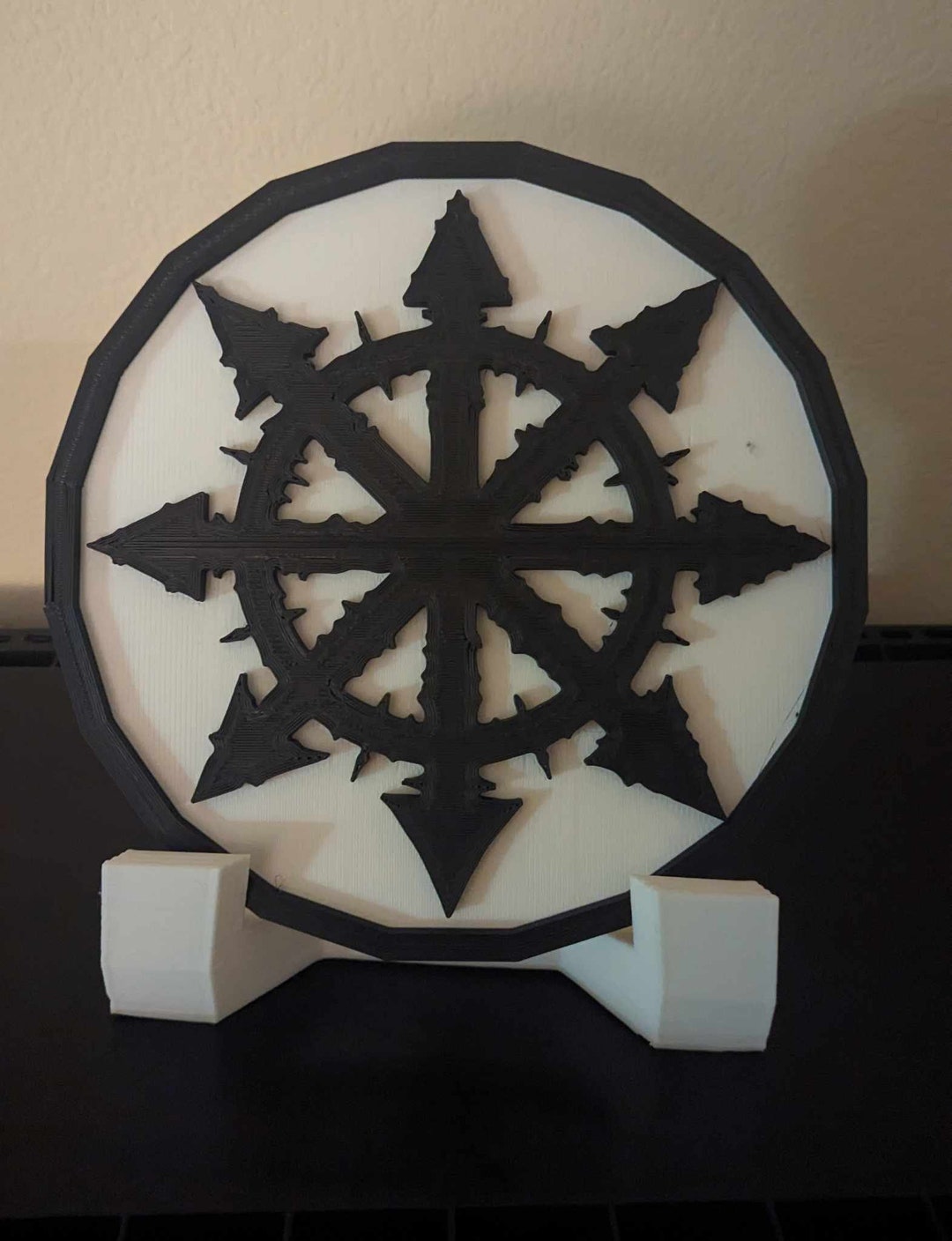 3D Printed Warhammer 40k Fanart Sign CHAOS - Etsy