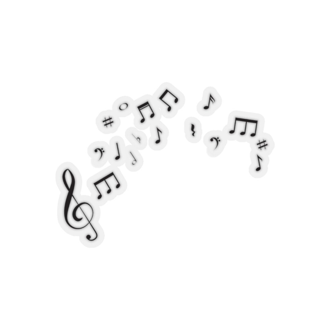 Music Note Cut-out Sticker - Etsy