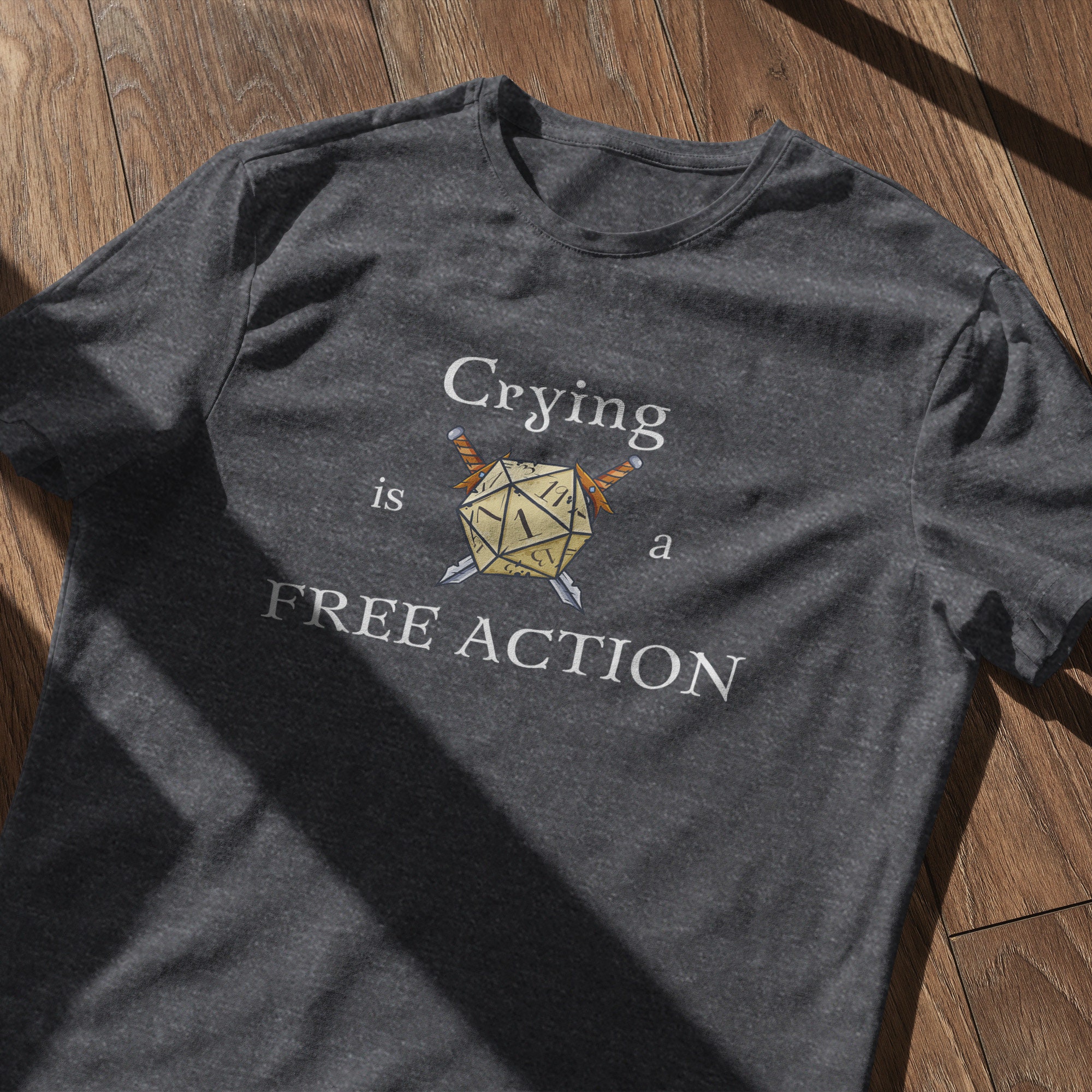 Crying is A Free Action Dnd T Shirt | Dnd Gifts for Him | TTRPG ...