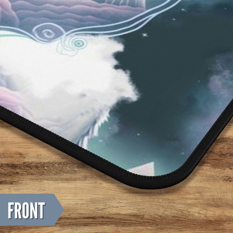 Aurora Arctic Fox Mouse Pad Teal Dnd Mousepad Dnd Desk - Etsy