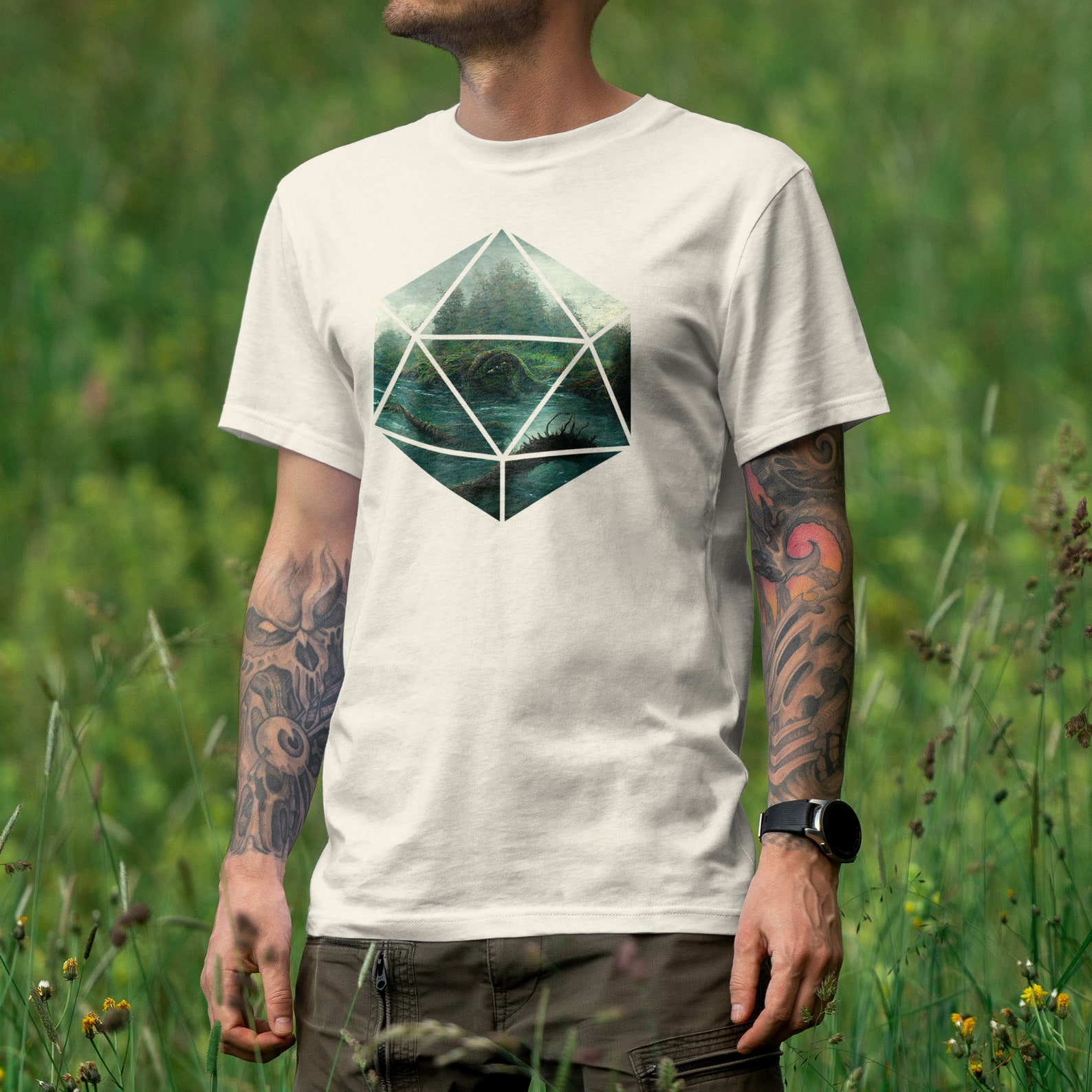 Dice Art - Swamp Witch Island | DND 5e Adventure T Shirt | Massive D20 ...