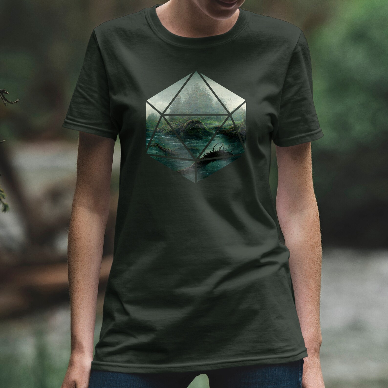 Dice Art - Swamp Witch Island | DND 5e Adventure T Shirt | Massive D20 ...