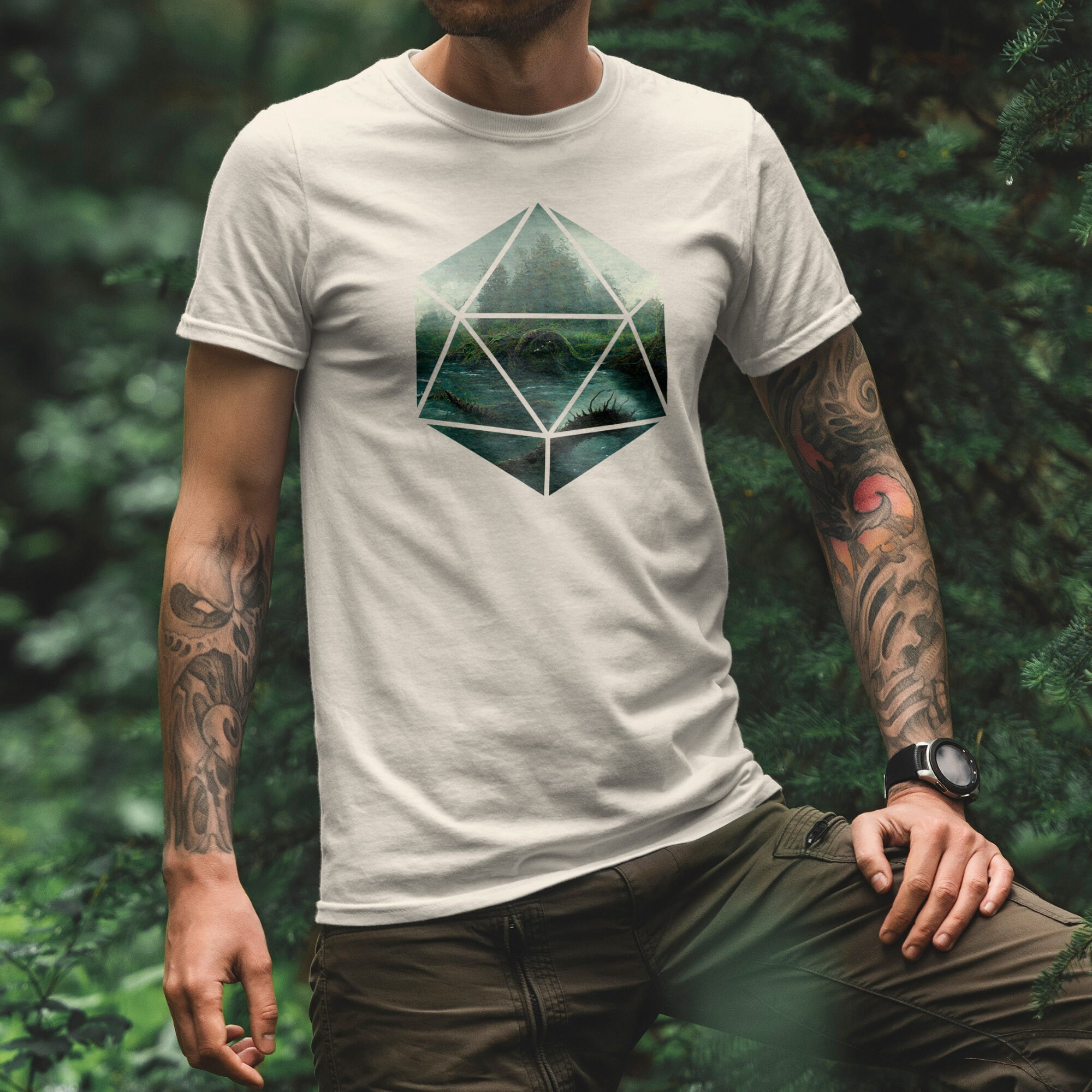 Dice Art - Swamp Witch Island | DND 5e Adventure T Shirt | Massive D20 ...