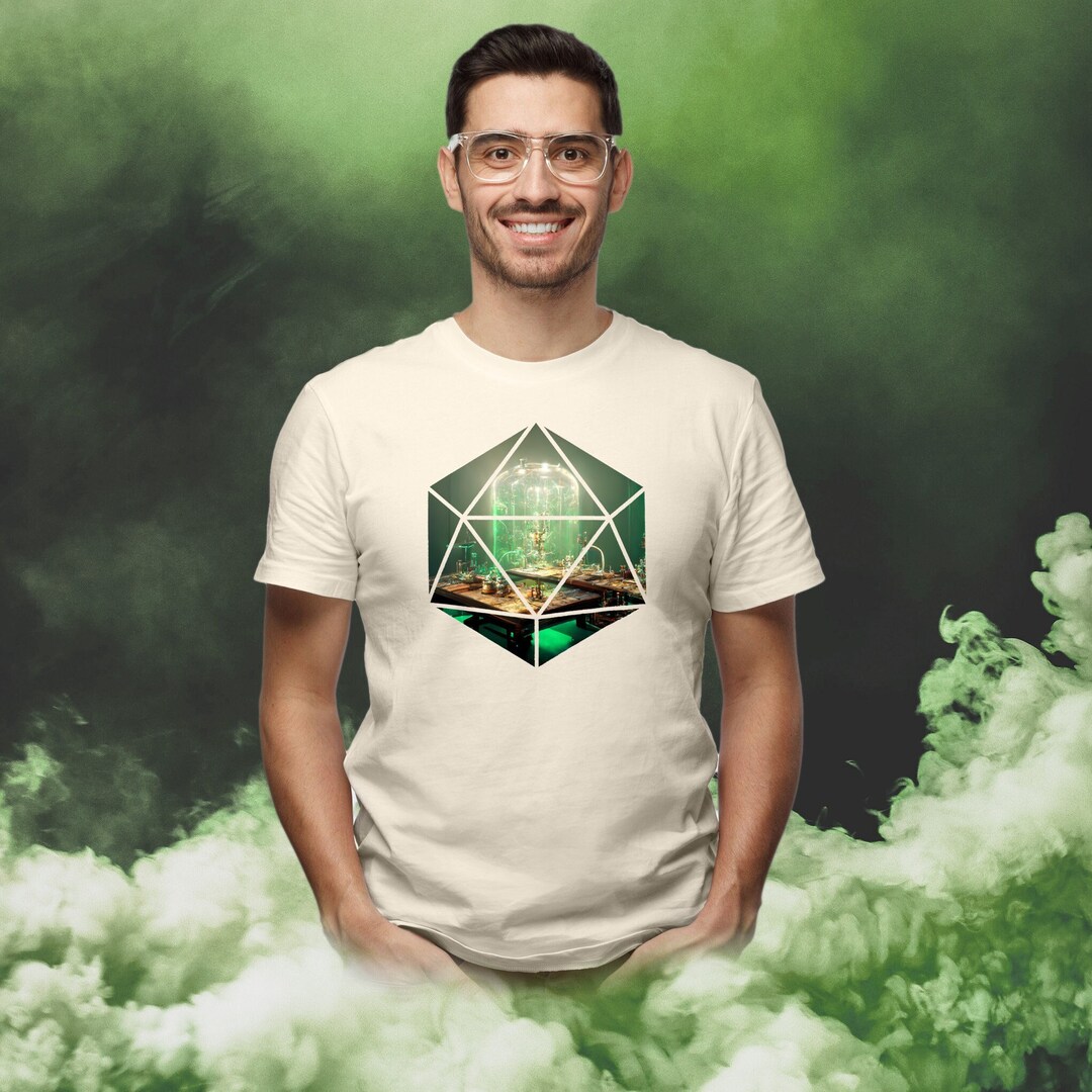 Dice Art - Mad Scientist | 5e Adventure T Shirt | Massive D20 Dnd ...