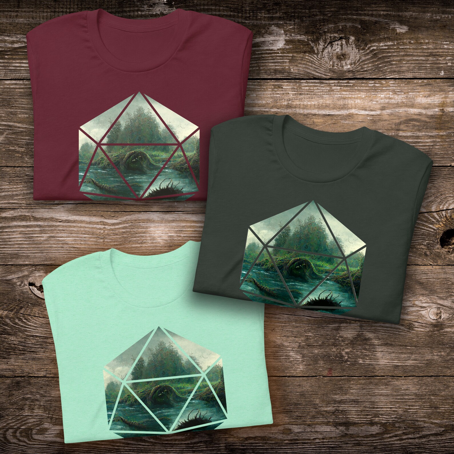 Dice Art - Swamp Witch Island | DND 5e Adventure T Shirt | Massive D20 ...