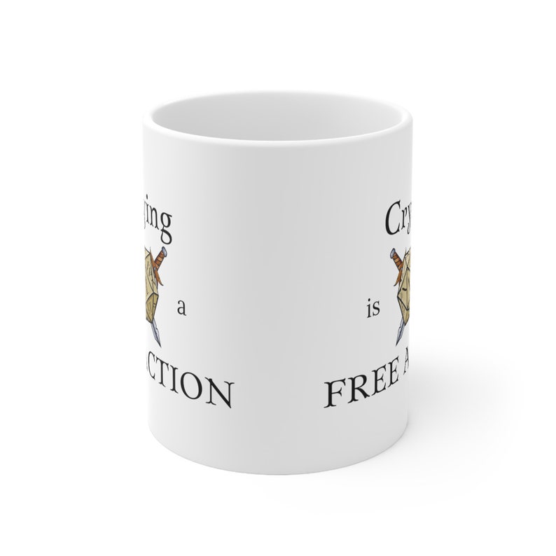Crying is a Free Action DM Mug D20 Dice Mug D20 Coffee Mug - Etsy