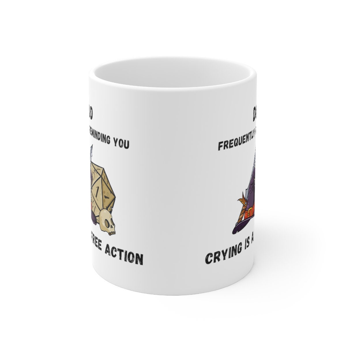Crying is a Free Action Dungeons and Dragons Mug D20 Dice Mug D20 ...