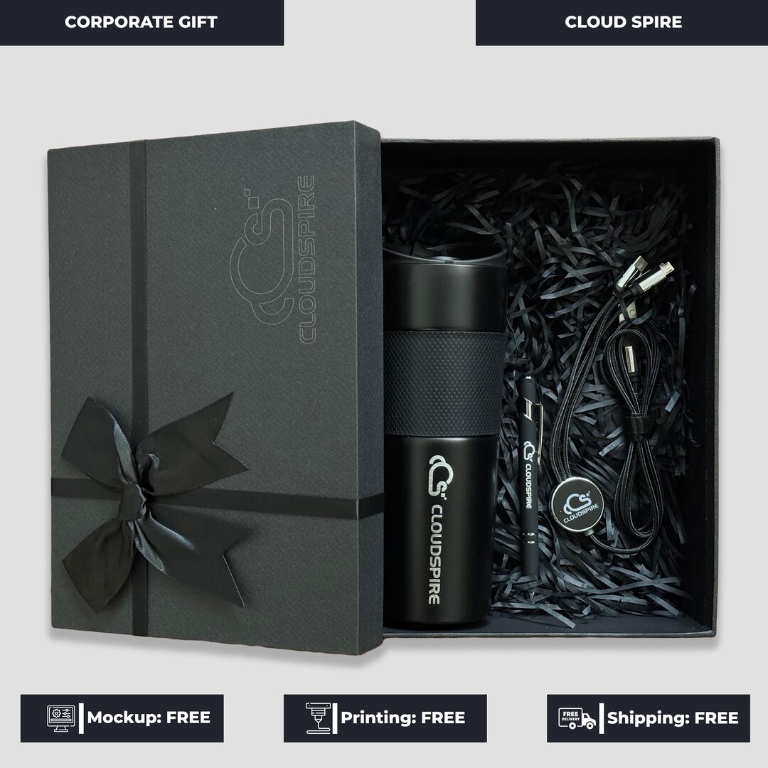 Affordable Corporate Logo Gift Pack, Personalized Company Client Gift ...