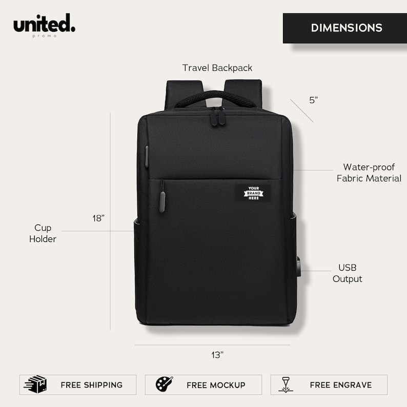 Customized Corporate Logo Backpack Gift Set, Personalized Company Logo ...