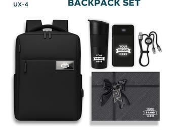 Customized Corporate Logo Backpack Gift Set, Personalized Company Logo ...