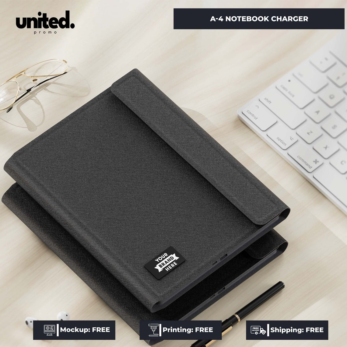 Personalized Company Logo A4 Portfolio, Corporate Gift Portfolio ...