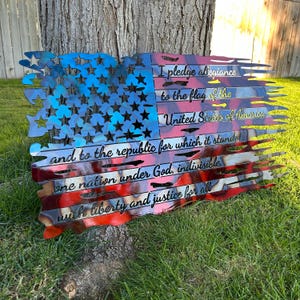 American Flag Metal Sign | Customizable Metal Signs - Etsy