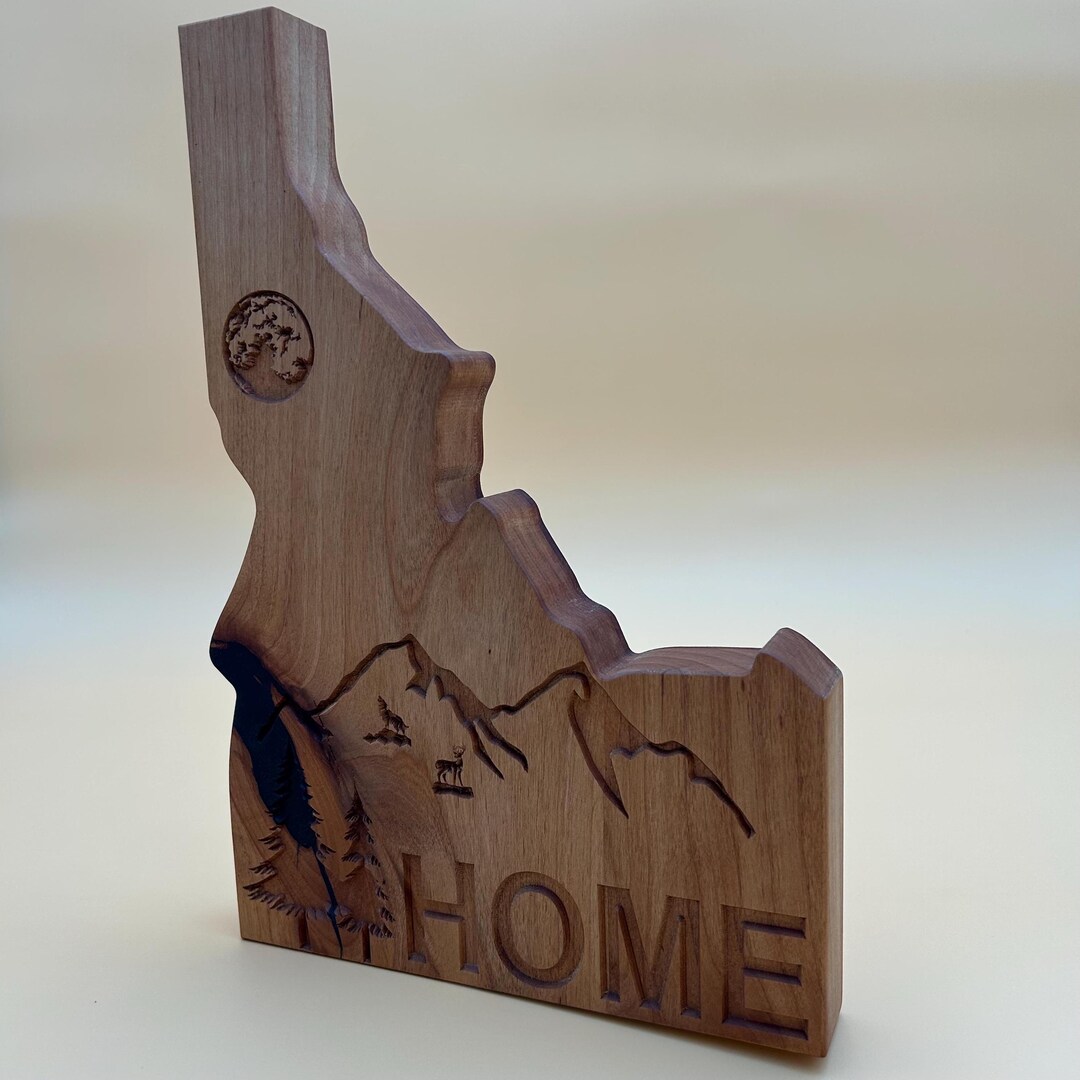 Idaho Home (CNC Routered) Hardwood Sign | Customizable - Etsy