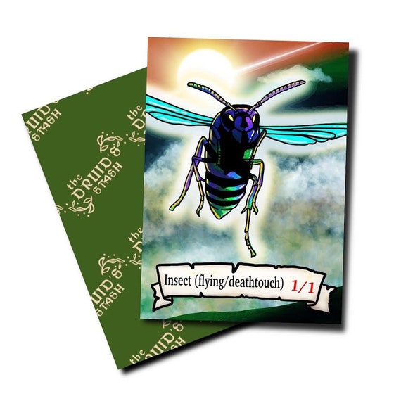 5 Insect flying/deathtouch Tokens for Magic the Gathering - Etsy