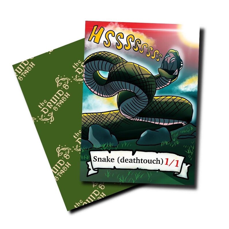5 Snake deathtouch Tokens for Magic the Gathering - Etsy