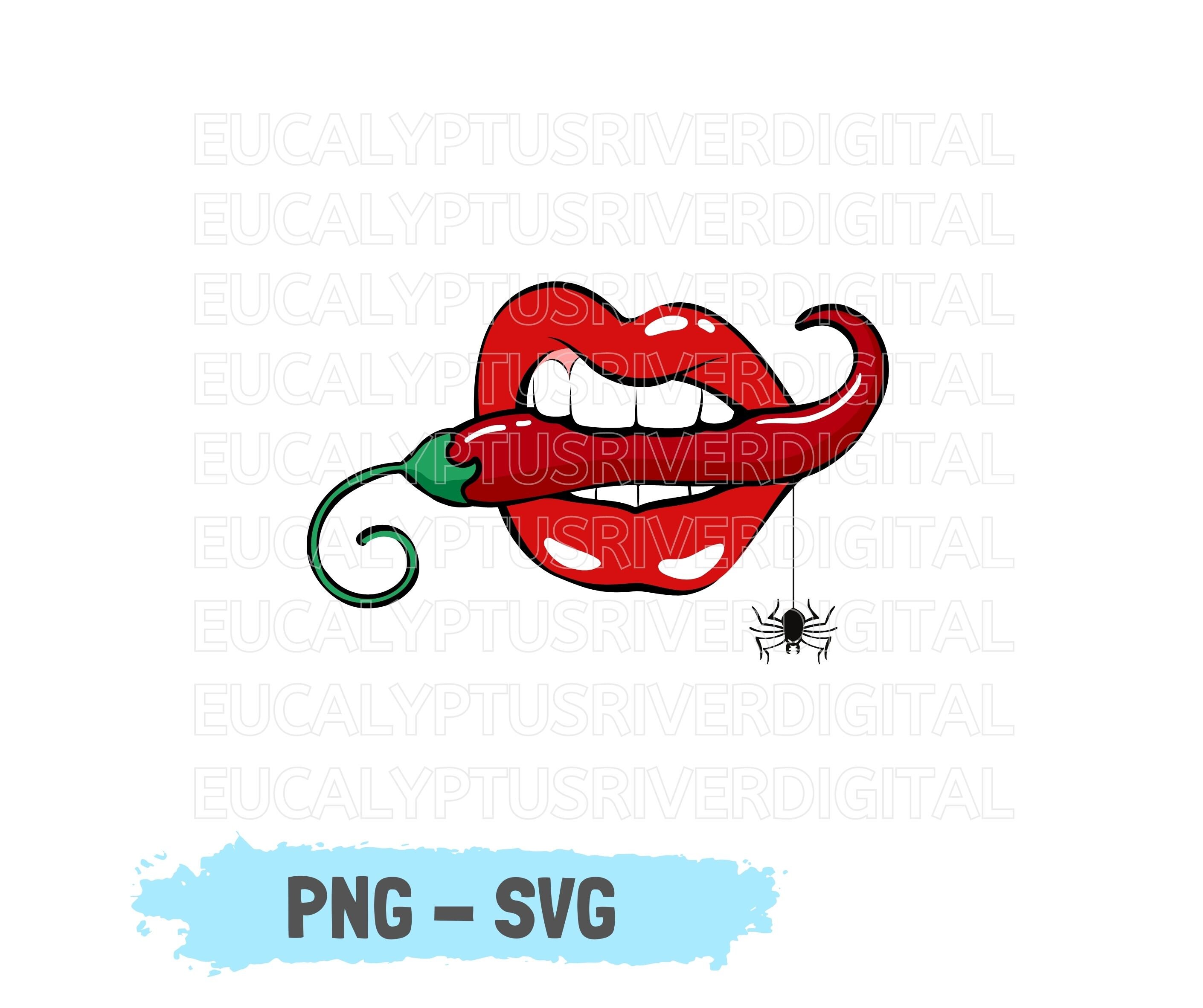 Spicy Mouth | Chilli | Lips | Digital Download | Bite Me | Halloween ...