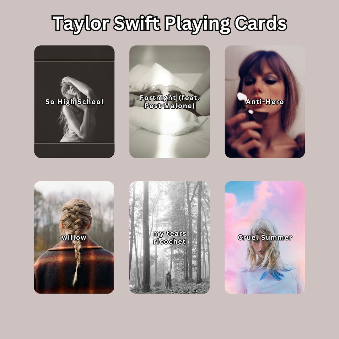 Taylor Swift Digital Taylor's Version Complete Collection Playing Cards ...