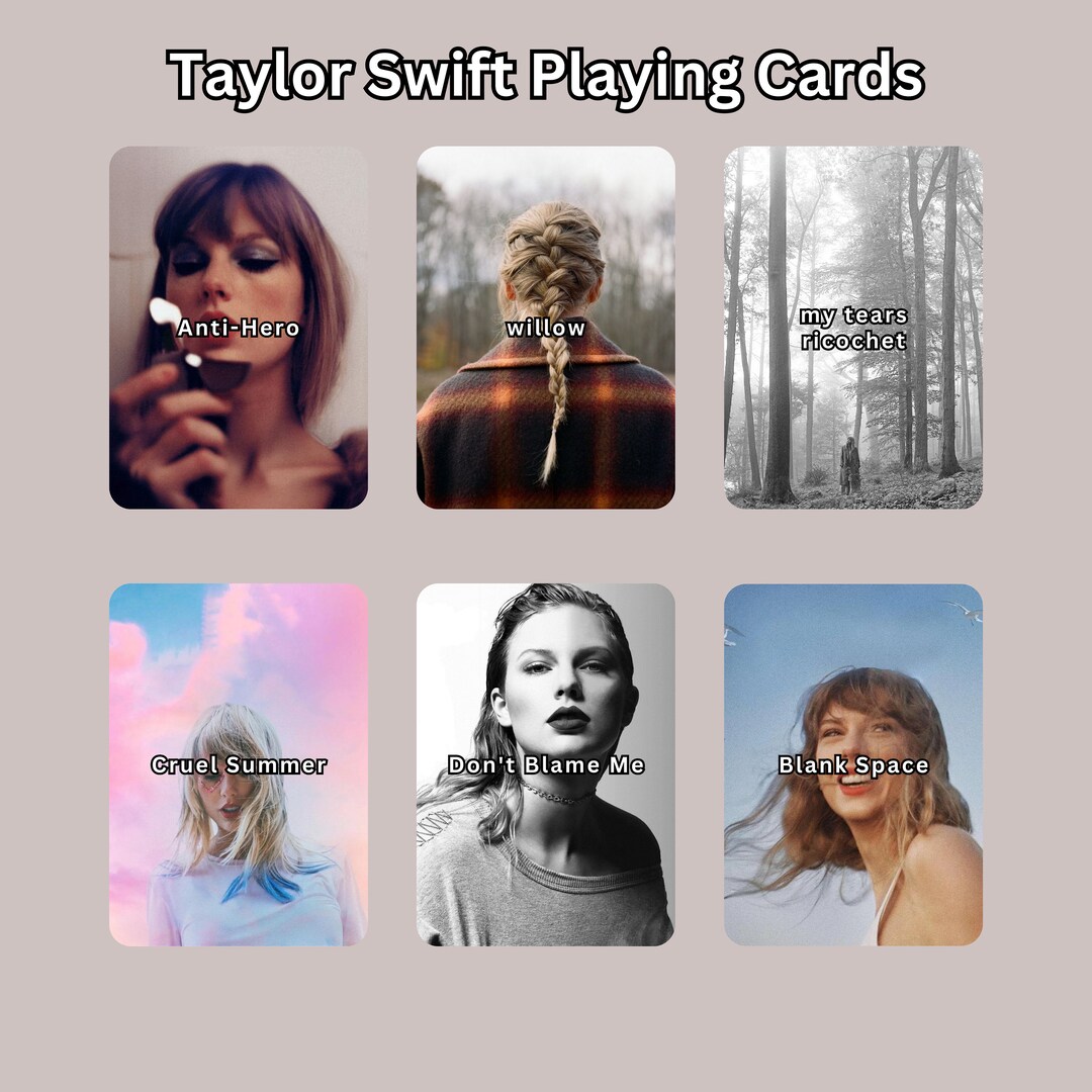 Taylor Swift Digital Taylor's Version Complete Collection Playing Cards ...
