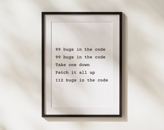 99 Bugs in the Code - Etsy