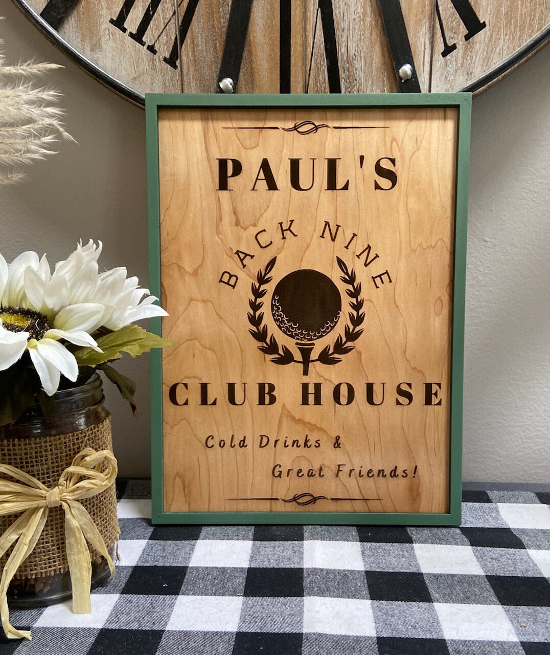 Golf Sign || Back Nine Clubhouse || Laser Cut Wood - Etsy