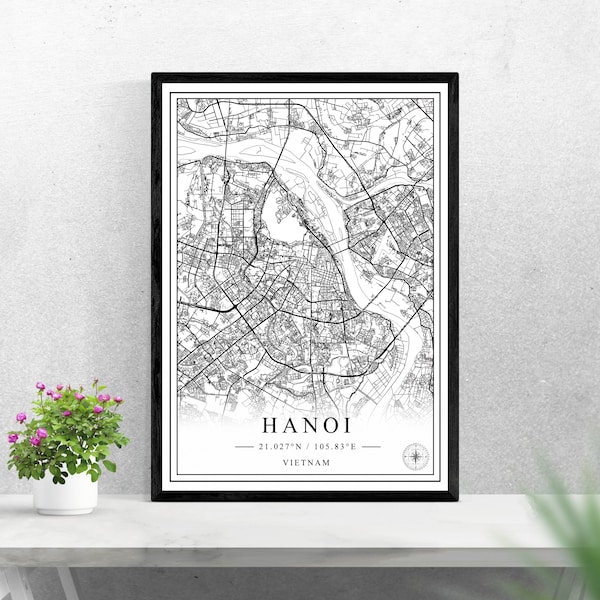 Printable Map of Hanoi - Etsy
