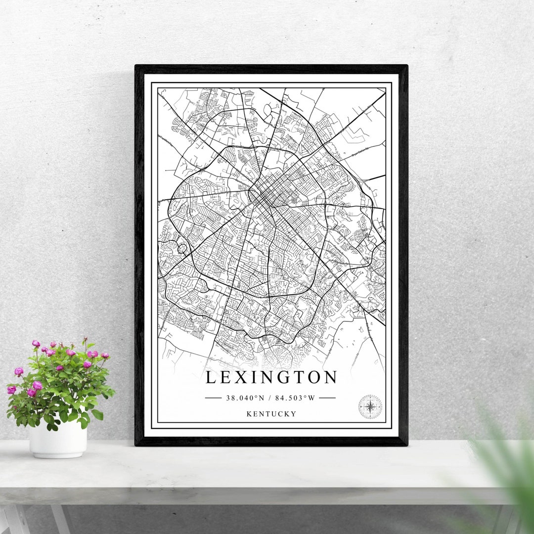 Mapa de la ciudad de Lexington descarga digital diseño de - Etsy México