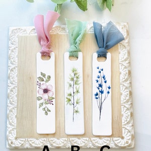Antique Floral Polymer Clay Bookmark Clay Bookmark Gifts for Book ...