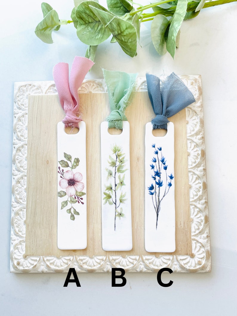 Antique Floral Polymer Clay Bookmark Clay Bookmark Gifts for Book ...