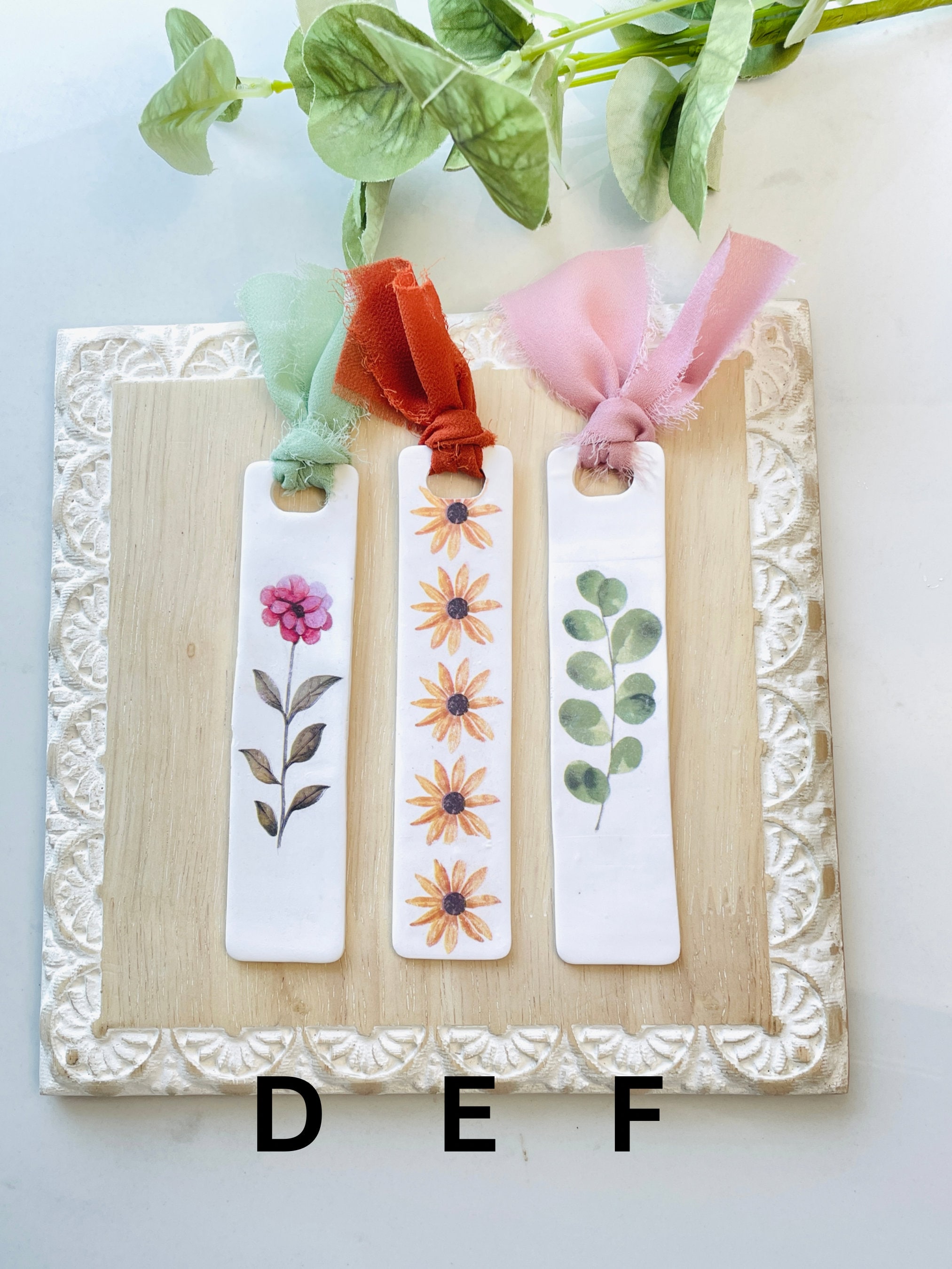 Antique Floral Polymer Clay Bookmark Clay Bookmark Gifts for Book ...
