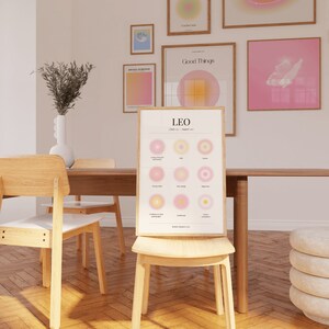 Leo Poster Wall Art, Leo Gifts, Leo Zodiac Decor Art Print, Leo ...