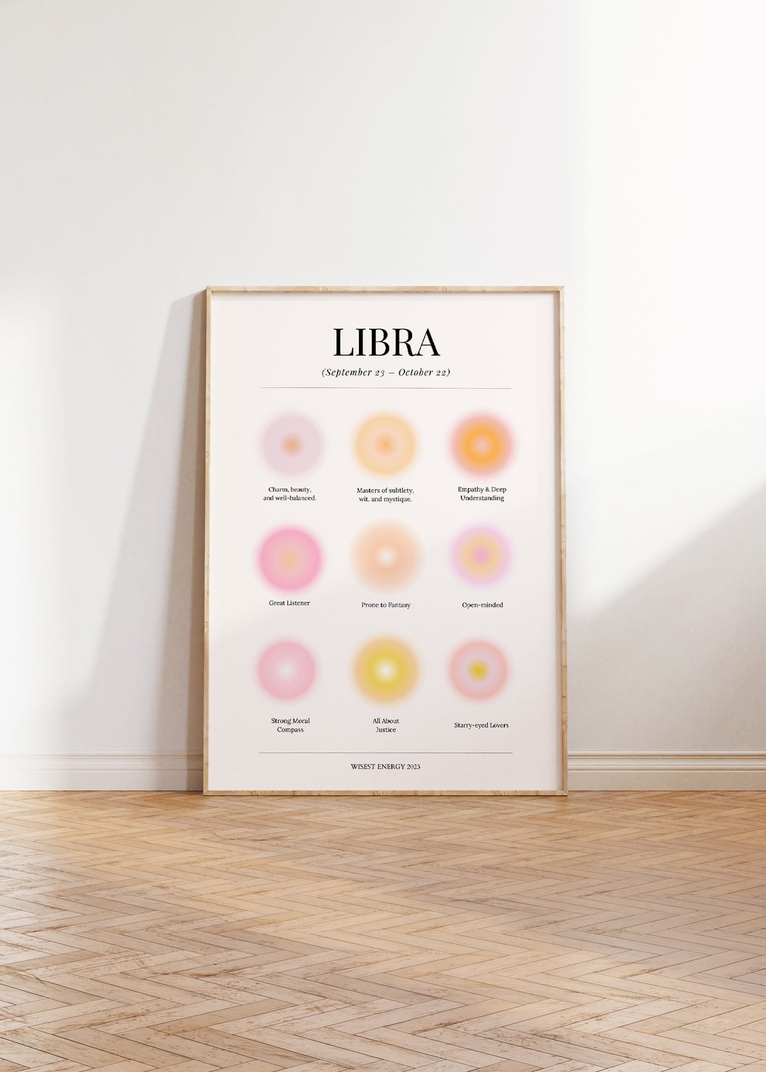 Libra Star Sign, Zodiac Printable, Libra Zodiac Gadient Wall Art, Gift ...
