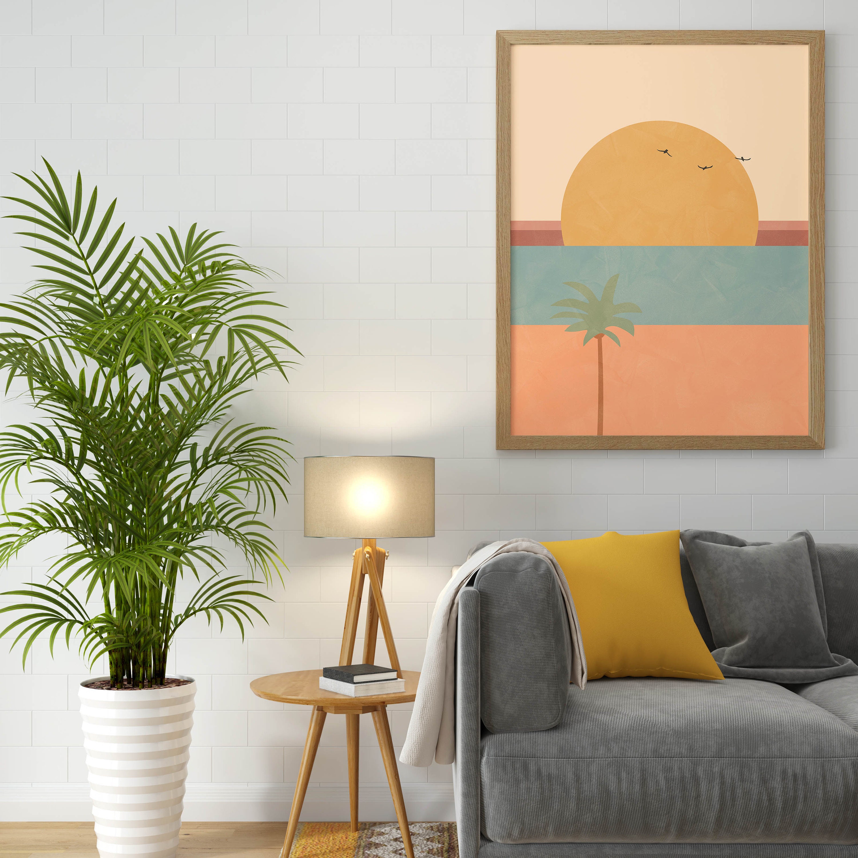 Boho Beach Sunset, Boho Sun Wall Art, Boho Beach Wall Art, Boho Beach ...