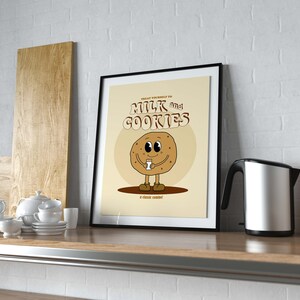 Retro Cookie Poster, Retro Character Wall Print, Retro Food Poster ...