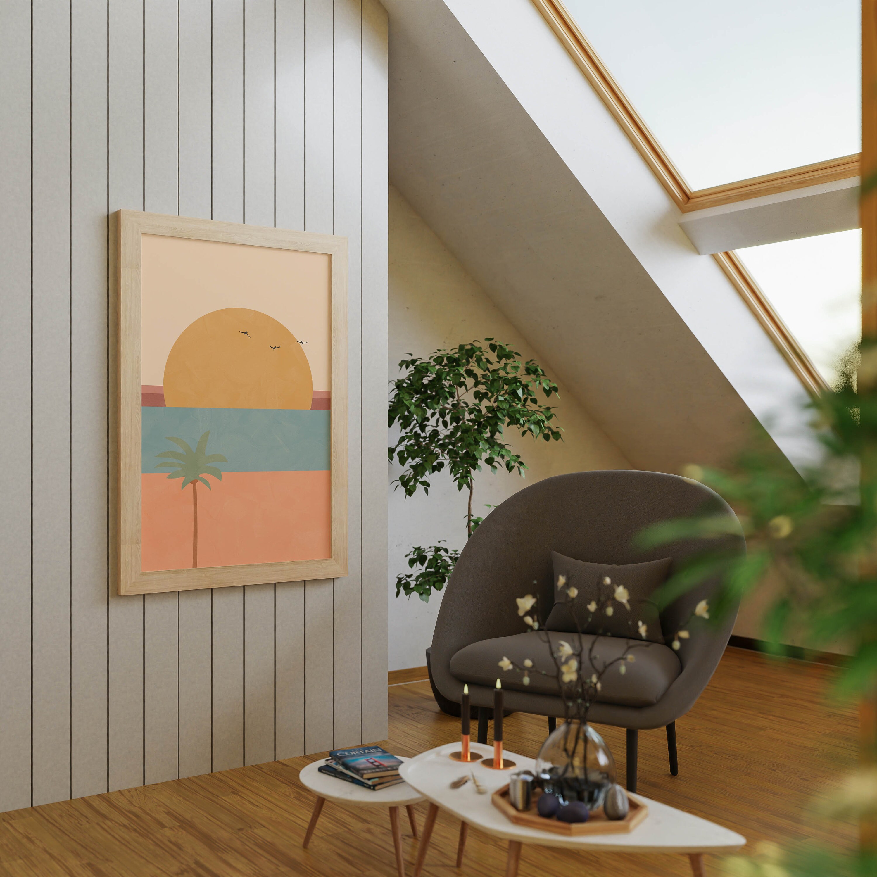 Boho Beach Sunset, Boho Sun Wall Art, Boho Beach Wall Art, Boho Beach ...