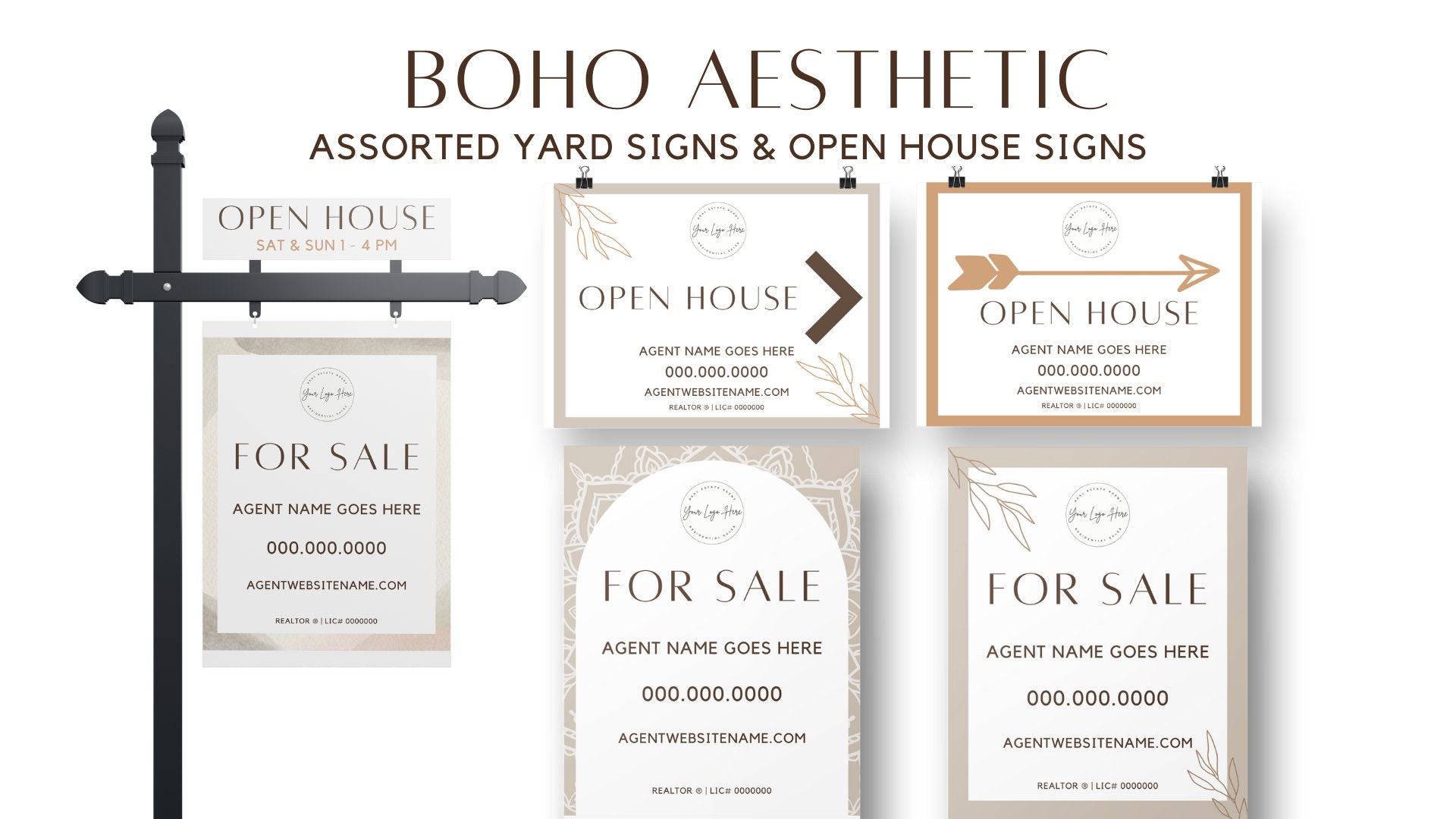 Boho Aesthetic Complete Agent Branding & Marketing Suite - Etsy