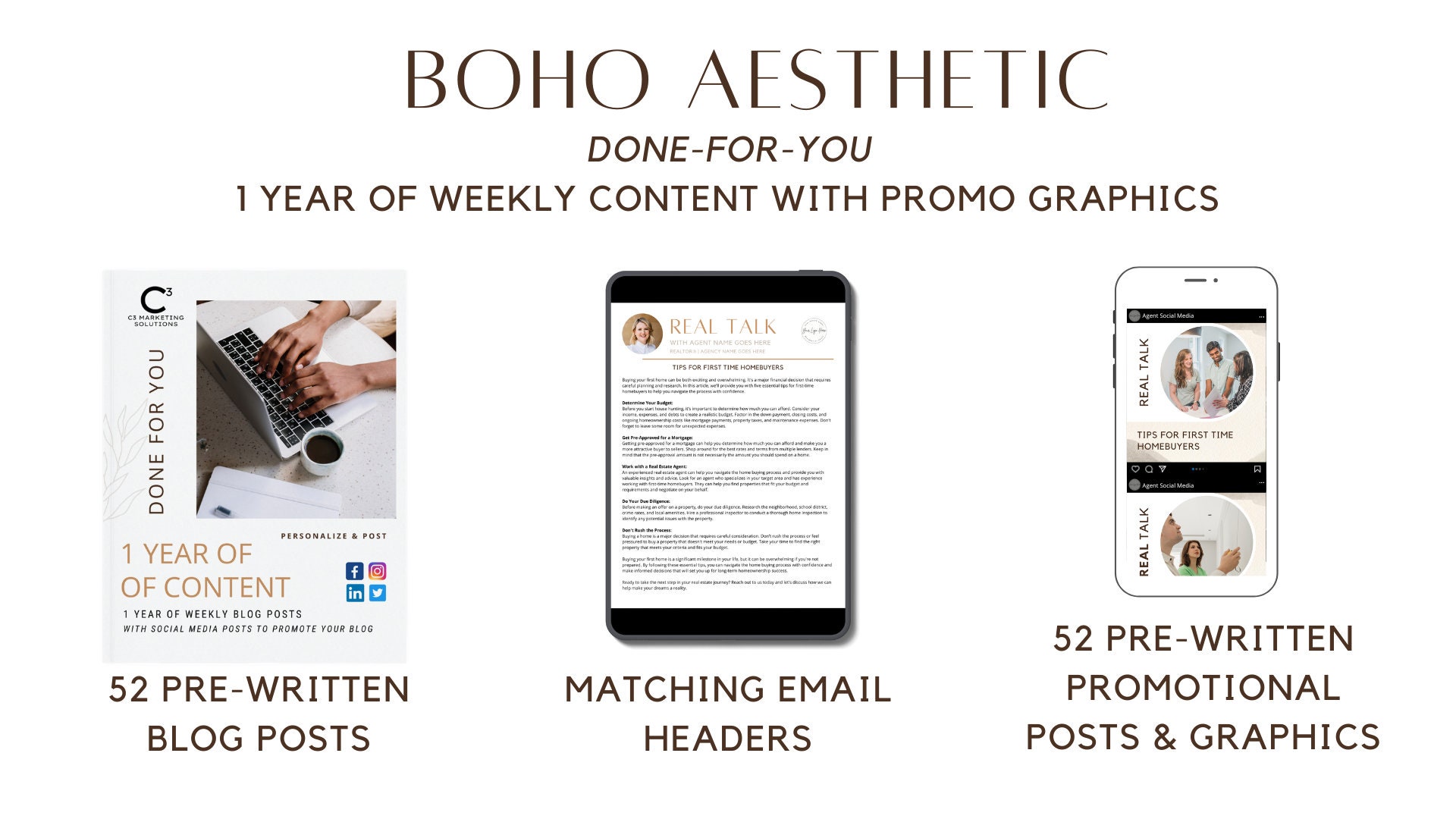 Boho Aesthetic Complete Agent Branding & Marketing Suite - Etsy