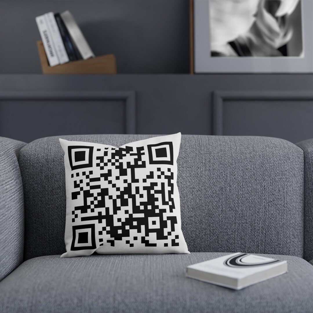 Rickroll Rick Roll QR Code Pillow Cushion Astley Never Gonna Let You Down - Etsy
