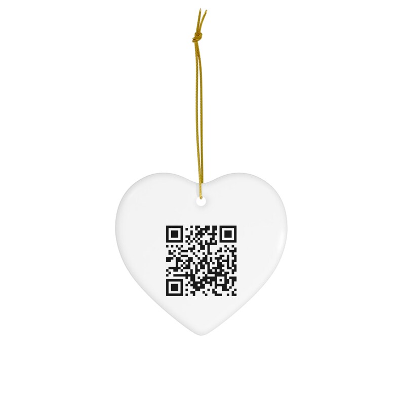 Rickroll Rick Roll QR Code Ceramic Ornament 1-pack / - Etsy