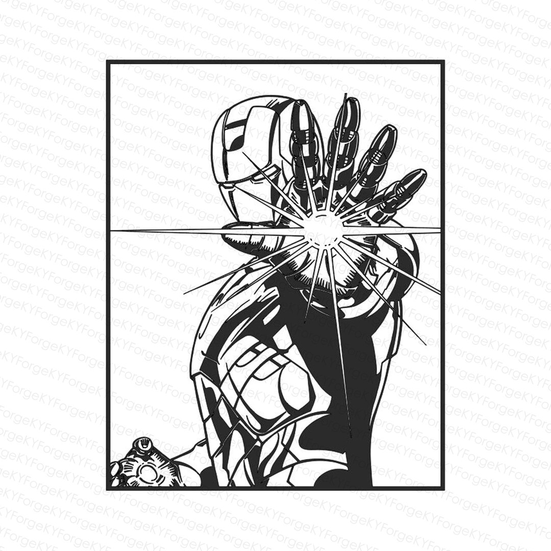 Iron Man Marvel Avengers Window Digital Files in SVG, AI, PDF, More ...